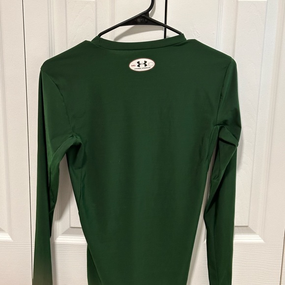 Under Armour | Shirts | Under Armour Green Heatgear Fitted Long Sleeve ...